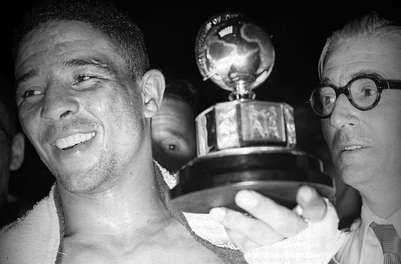 Boxer Randolph Turpin at Gwrych Castle Abergele 1950s